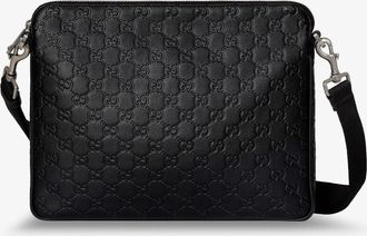 Gucci GG Emblem leather crossbody bag - GUCCI - gender_Man