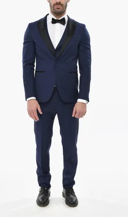 Corneliani CC COLLECTION 3-Teiliger Festlicher Anzug REWARD Mit Satinrevers Corneliani