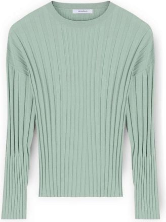 Motivi Femme, Pulls, Vert, Taille: 38 FR Pull en maille c&ocirc;tel&eacute;e