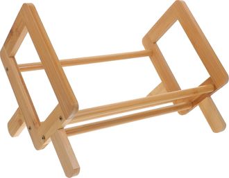 DOITOOL Toyvian Bambus B&uuml;cherregal Schreibtisch Organizer Offenes Desktop Regal f&uuml;r B&uuml;cher Magazine CD Aufbewahrung Wohnzimmer Ablage Kompaktes Stabiles Aufbe