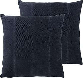 furn. Paoletti Jagger Twin Pack Polyester gefüllte Kissen, Marine, 45 x 45cm, 2