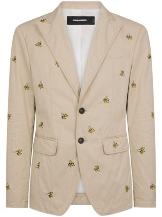Dsquared2 blazer &agrave; imprim&eacute; bandana - Tons neutres
