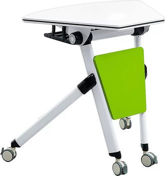 Generic Tragbarer Klapptisch, klappbarer Konferenztisch, mobiler Schulungstisch, Seminartisch mit ger&auml;uschlosen, feststellbaren Rollen, Schallschutzwand und S