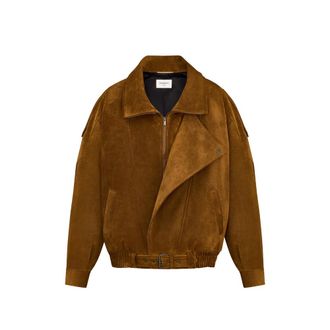 Saint Laurent Bomber Jacket In Split Leather