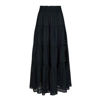 Neo Noir Eleganter Spitzenrock Navy - - Skirts - Damen - Blau - M