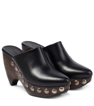 Alaia Alaïa Mules Le Sabot en cuir et bois