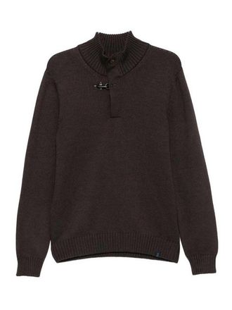 Fay Pull Col Rond - Marron