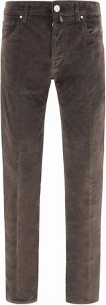 Jacob Cohen Pantalon droit en velours c&ocirc;tel&eacute; Bard - Homme - Jeans - Brun - Taille: W34