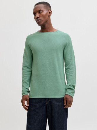 Jack & Jones Rundhalspullover JJEHILL KNIT CREW NECK NOOS Baumwolle, regular fit