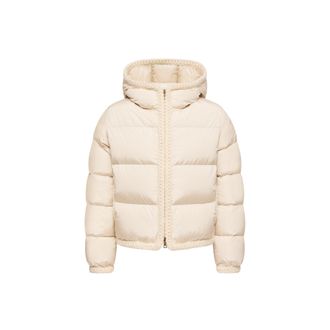Moncler Moncler Doudoune Courte &Agrave; Capuche Evocateur, Femme, Beige, Taille: 00