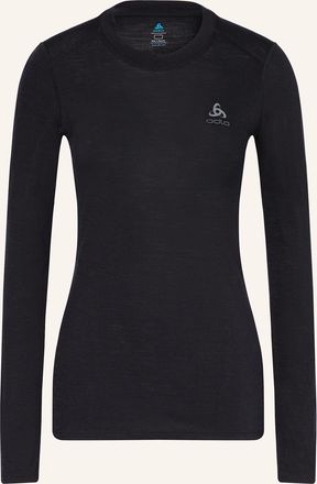 Odlo Funktionswäsche-Shirt Merino 160 Aus Merinowolle schwarz