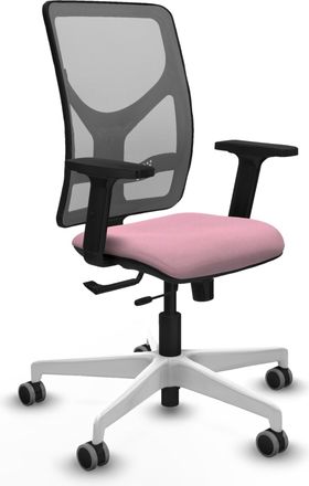 Piqueras y Crespo B&uuml;rostuhl, rosa, mit 2D-Armlehnen, h&ouml;henverstellbare Lendenwirbelst&uuml;tze, ausgestattet mit Syncro/Traslack und Schneideschaum, mit Rollen 65 mm, Parket