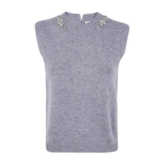 Semicouture Femme, Pulls, Gris, Taille: 36 FR Alienor Gilet