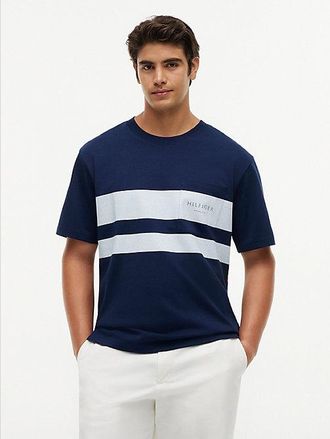 Tommy Hilfiger T-shirt d&eacute;contract&eacute; &agrave; motif colour-block et logo