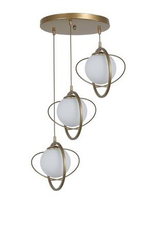 Opviq Elegant Antique & White Chandelier, 30 cm Diameter, Adjustable Height 70 cm | Metal Body, E27 Max 40W, IP20 | Perfect for Modern Home Décor