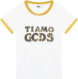 GCDS Gcds, Femme, Tops, Blanc, Taille: 38 FR T-shirt Gcds