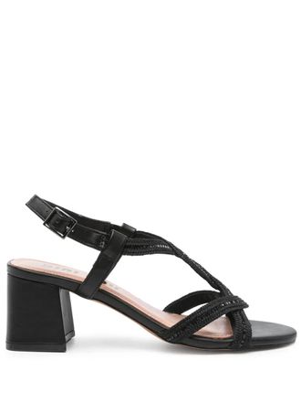 Bibi Lou sandales à ornements strassés 60mm - Noir