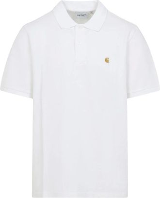 Carhartt Work in Progress Homme, Tops, Blanc, Taille: XL Chase Pique Polo