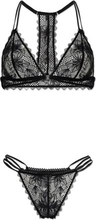 Emporio Armani Femme, Sous-v&ecirc;tements, Noir, Taille: 42 FR Eternal Lace Lingerie Set
