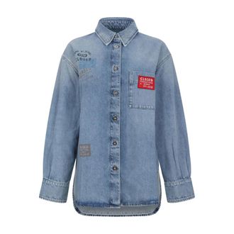 Closed Chemise Oversized Shirt - - Blouses & Shirts - Damen - Blau - M