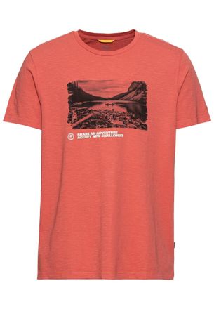Camel Active Herren T-Shirt mit Print aus nachhaltigem Organic Cotton Rot, menswear-3XL