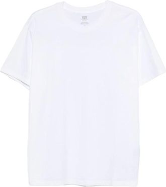 Levi's Homme, Tops, Blanc, Taille: XL Round Neck Short Sleeve T-Shirt