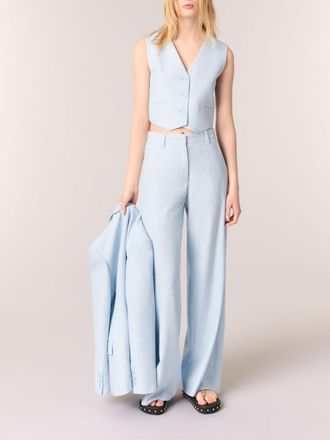 Maje Veston De Tailleur - Bleu - Taille 40 - Maje
