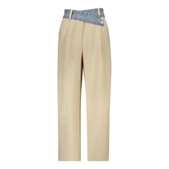 Desigual Femme, Pantalons, Beige, Taille: 38 FR Isis Pantalons