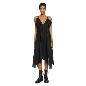 Yohji Yamamoto Ra Lawn Shoulder S Draped Dress