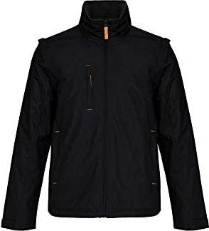Kariban Score > Blouson Manches Amovibles - Black/Orange, L, Unisexe
