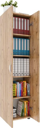 VCM B&uuml;roschrank mit 5 F&auml;chern/moderner Aktenschrank mit Dreht&uuml;ren/Ma&szlig;e ca. H. 178 x B. 49 x T. 34 cm - Ulas 5-Fach