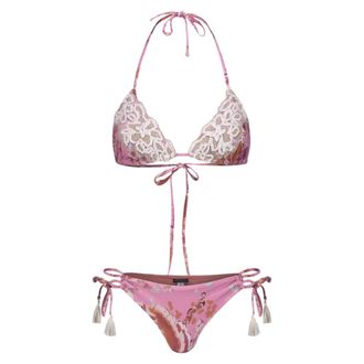 Miss Bikini Bikini-Oberteil mit Spitzenbesatz - - Swimwear - Damen - Rosa - S