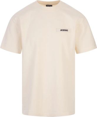 Jacquemus Homme, Tops, Brun, Taille: XS T-shirts et Polos Marron Gros Grain