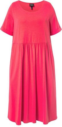 Ulla Popken Midikleid Jersey-Midikleid A-Linie Rundhals Halbarm