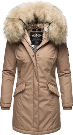 Navahoo Damen Winter Parka Cristal - Premium Kollektion mit Abnehmbarem Kunstfellkragen