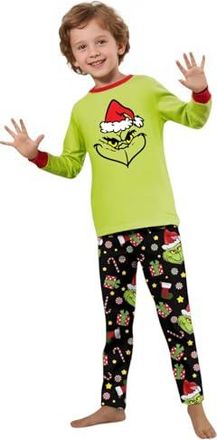 Generic Le Grinch Pyjama Noel Famille De Grinch Garcon Homme Chaud Et Doux Adulte Enfant Assorti Couple Hiver Pull Deguisement Ensemble Ensembles Costume The 