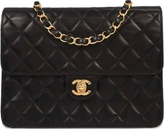 Chanel 2005 kleine Turnlock Half Flap Schultertasche - Schwarz