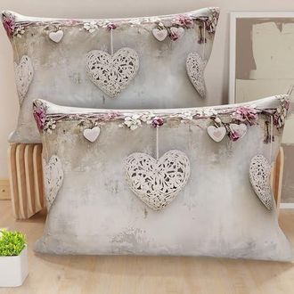 Petti Artigiani Italiani Petti Artigiani Italiani - Paire de taies doreiller 40 x 145 cm en Microfibre, Coussins dameublement de Chambre &agrave; Coucher, canap&eacute;, Salon, 2 Housses de