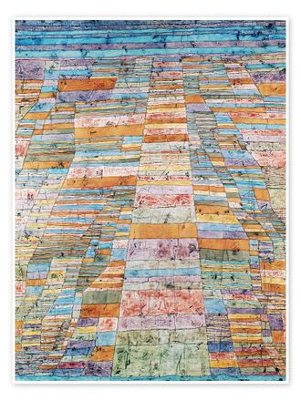 Posterlounge Hauptweg und Nebenwege Poster von Paul Klee 60 x 80 cm Bunt Wandbilder Wanddeko