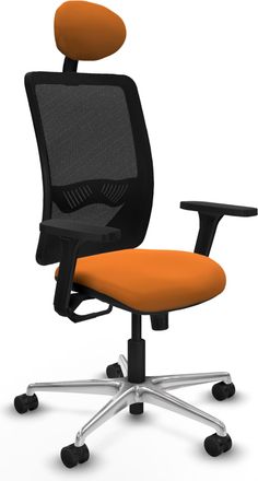 Piqueras y Crespo Stuhl aus Pc Mesh Zulema mit 3D-Armen, h&ouml;henverstellbarer Lendenwirbelst&uuml;tze und festem Kopfteil, ausgestattet mit Sincro 3 Positionen und Schneidesch