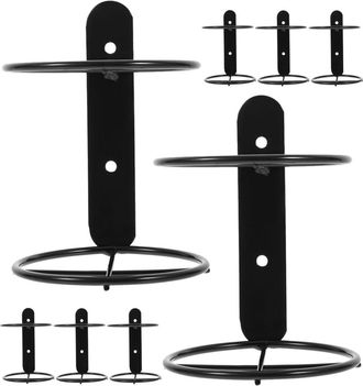 BESPORTBLE Tofficu 8 St&uuml;ck Teiliges Wand weinregal aus Schwarzem Einzelner Flaschenhalter Eleganter Weinflaschen Organizer f&uuml;r K&uuml;che Wohnzimmer Platzsparendes De