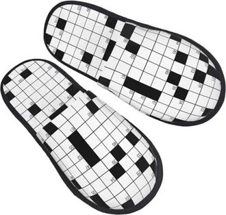 Generic Pantoufle Maison Mots Crois&eacute;s Chaudes Pantoufles Antid&eacute;rapantes Chaussons Maison Doux Hiver Chaussures Chaudes Pour Maison Salon H&ocirc;tels L