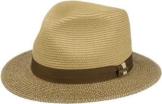 Stetson Chapeau en Viscose Twotone Traveller Femme/Homme - de Plage Soleil Ete Printemps-ete - XL (60-61 cm) Nature-Marron