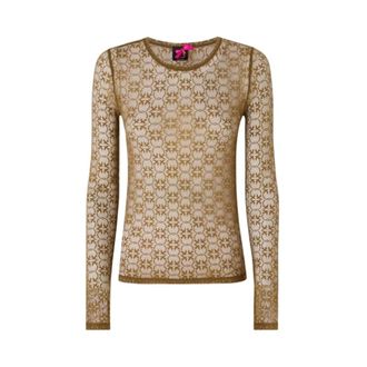 Pinko Maglia Pizzo Stretch - - Tops - Damen - Gr&uuml;n - L