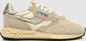 Autry Baskets Reelwind Low Femme Suede Net Écru Platin