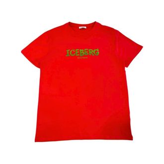 Iceberg Baumwoll-T-Shirt - - Tops - Herren - Rot - S