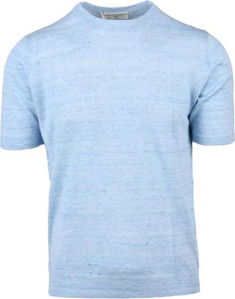 FILIPPO DE LAURENTIIS Homme, Pulls, Bleu, Taille: L Maglioncino Garzato Girocollo