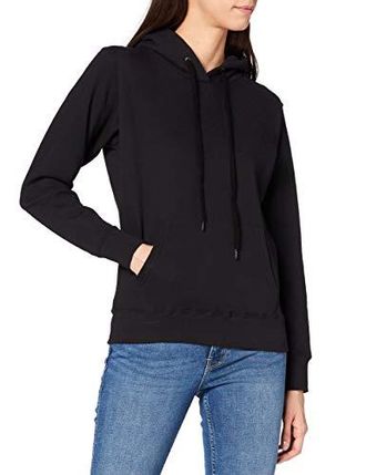 Fruit Of The Loom Sweat-shirt à capuche - Manches Longues - Femme - Noir (Black) - FR 44 (Taille fabricant: XL)