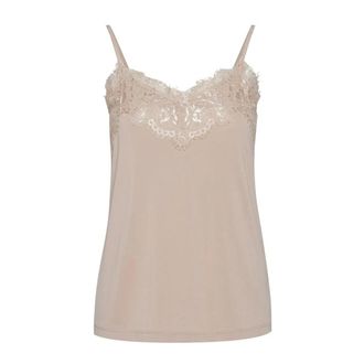 Ichi Ichi - Haut en Dentelle Rose Dust - Femme - Tops - Beige - Taille: 44 FR