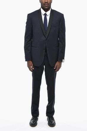 Corneliani Dreiteiliger Anzug CERIMONIA ACADEMY mit Schalkragen aus Satin Corneliani